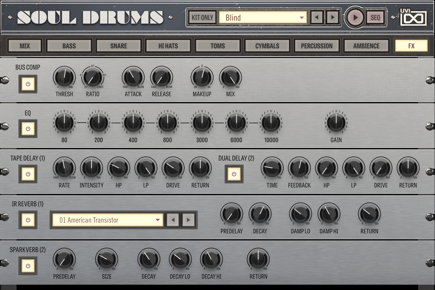 UVI Soul Drums - ソウル魂のモダンドラムス